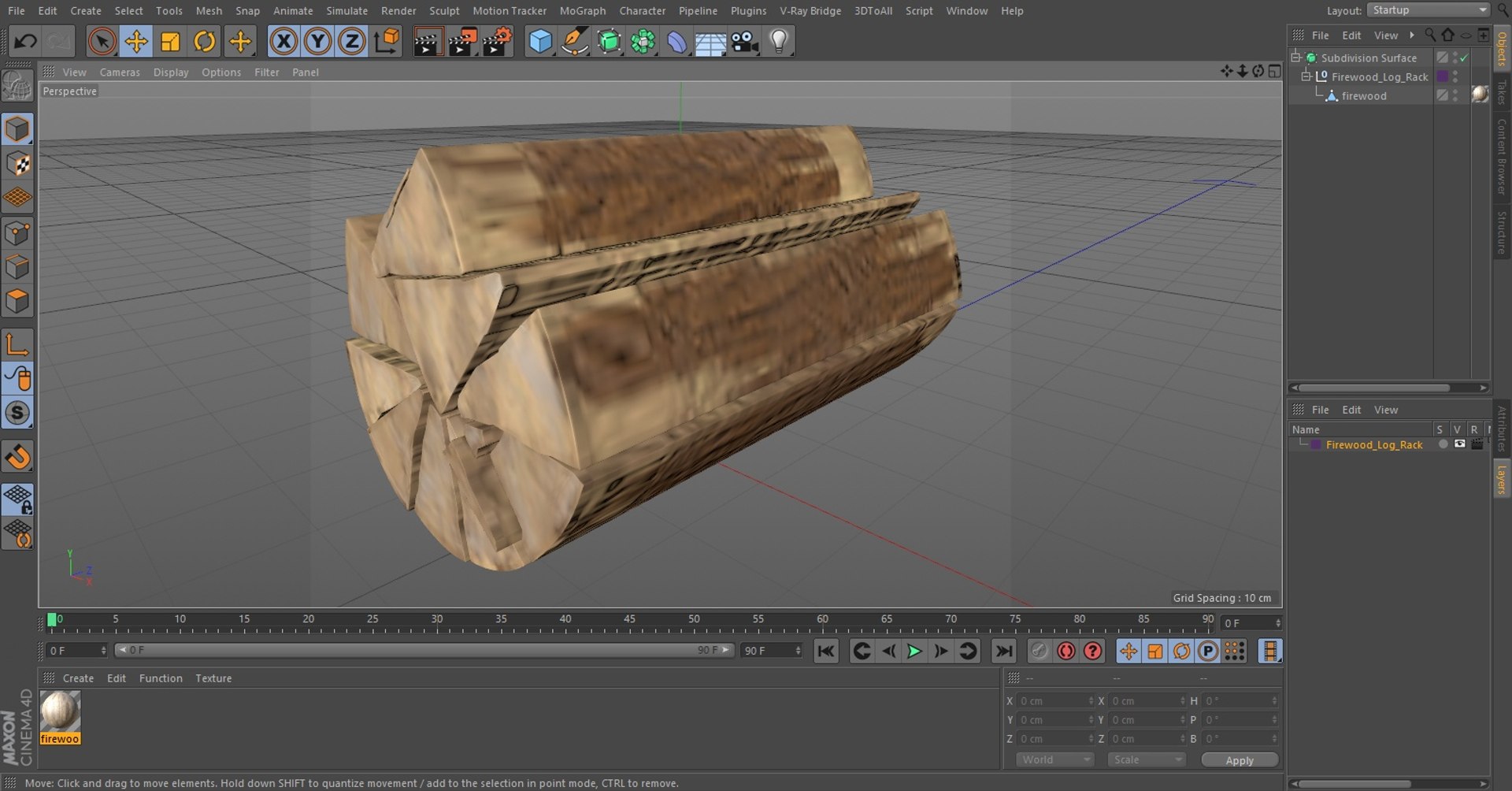 3D Firewood Log Rack Model - TurboSquid 1808618