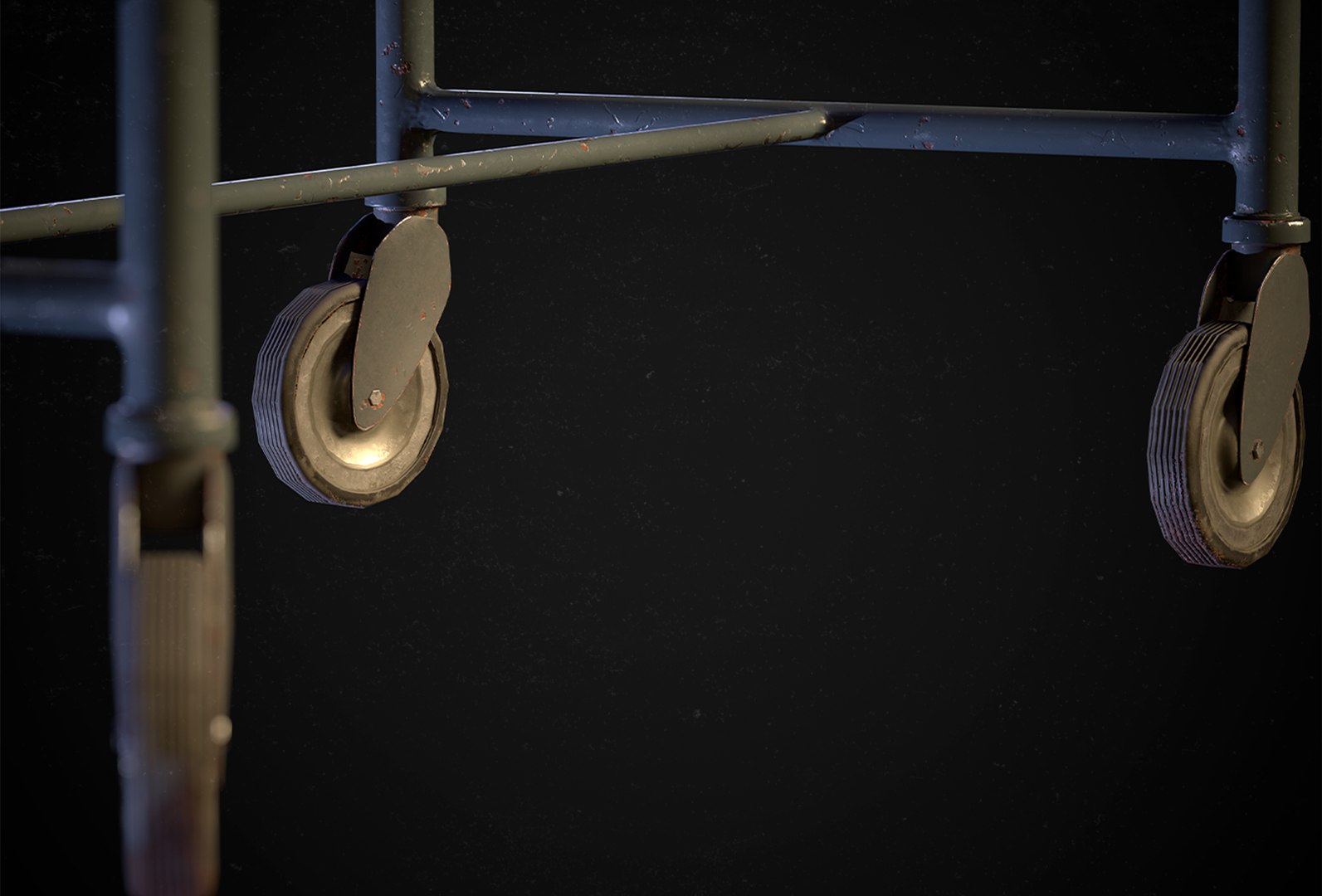 3D Old Hospital Stretcher - TurboSquid 2008272