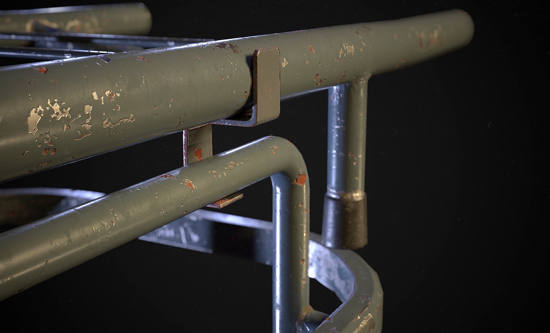 3D Old Hospital Stretcher - TurboSquid 2008272