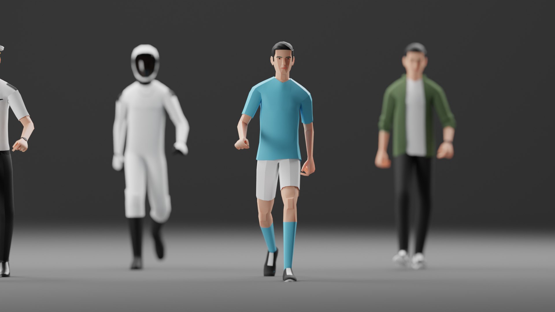 Male Pack 01 - Lowpoly - Rigged model - TurboSquid 2142000