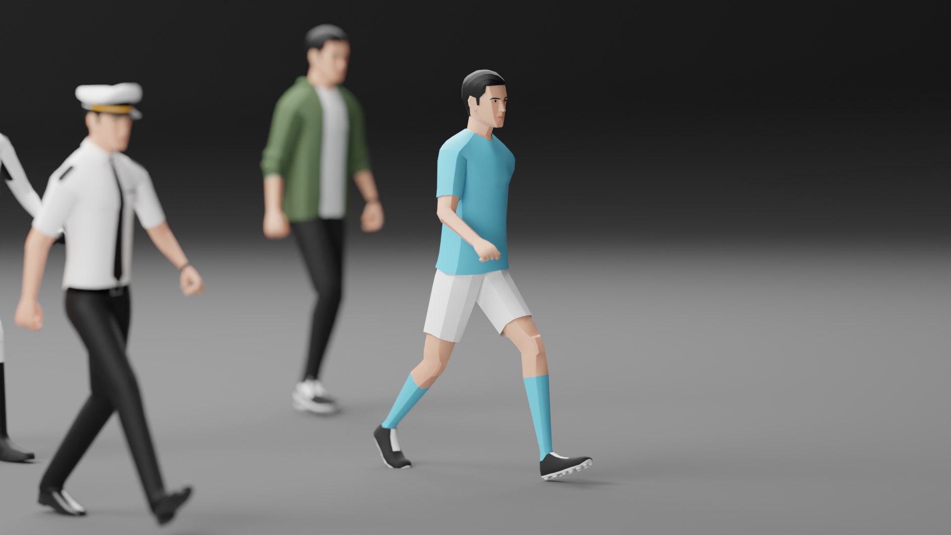 Male Pack 01 - Lowpoly - Rigged model - TurboSquid 2142000