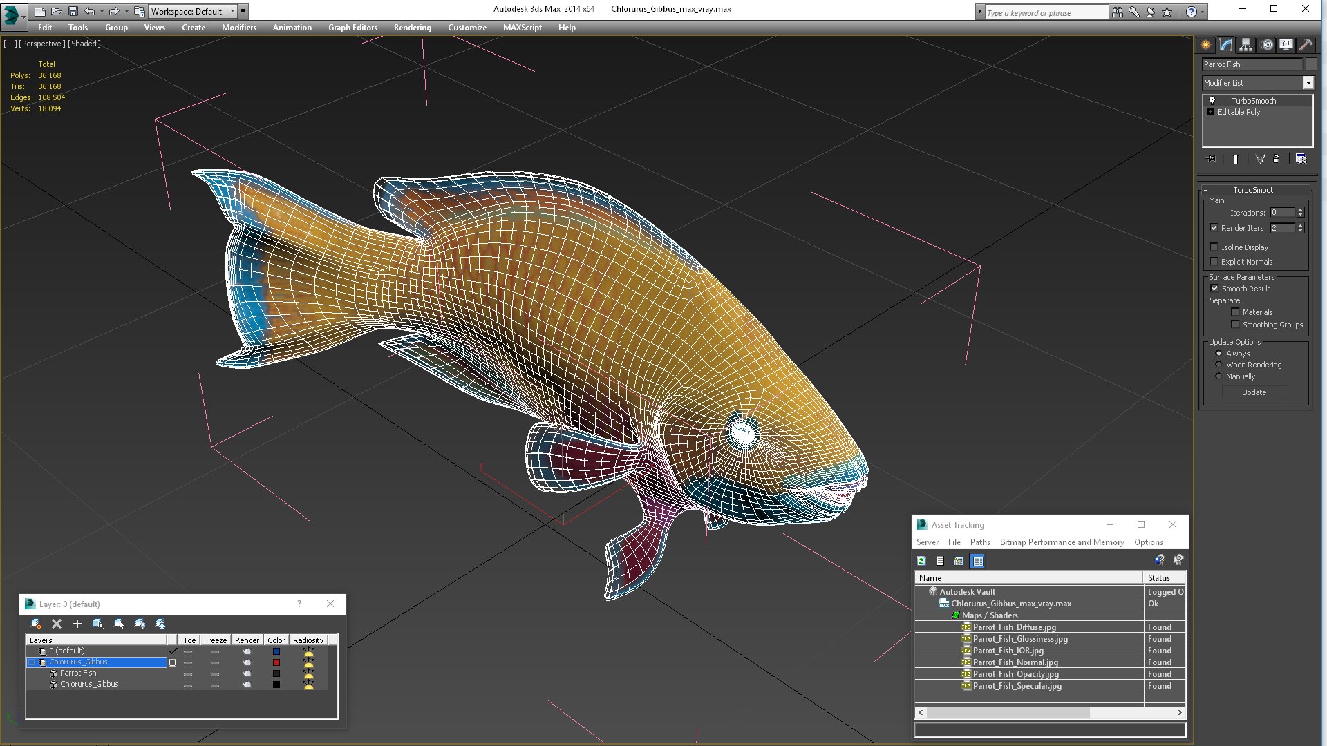3D Chlorurus Gibbus Model - TurboSquid 2151660