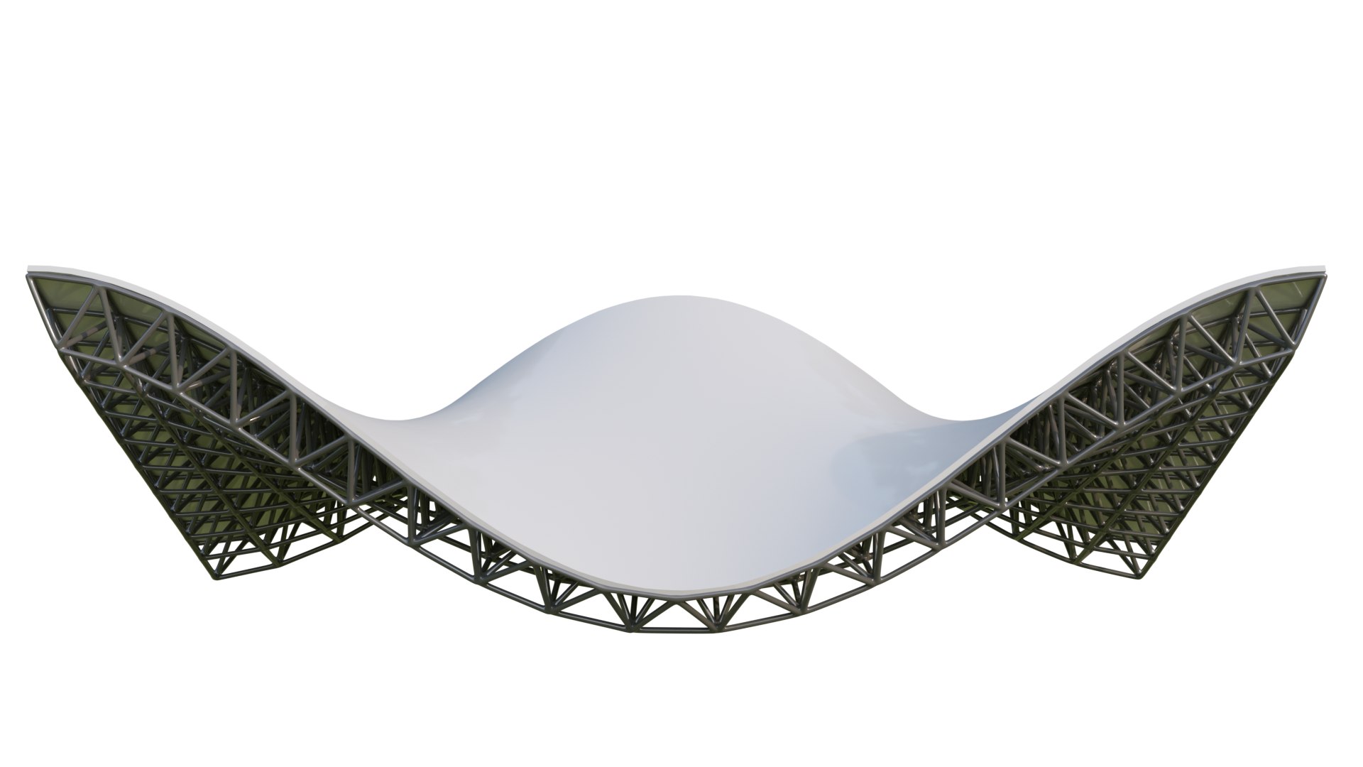 3D Model Wavy Space Truss System 01 - TurboSquid 2258863