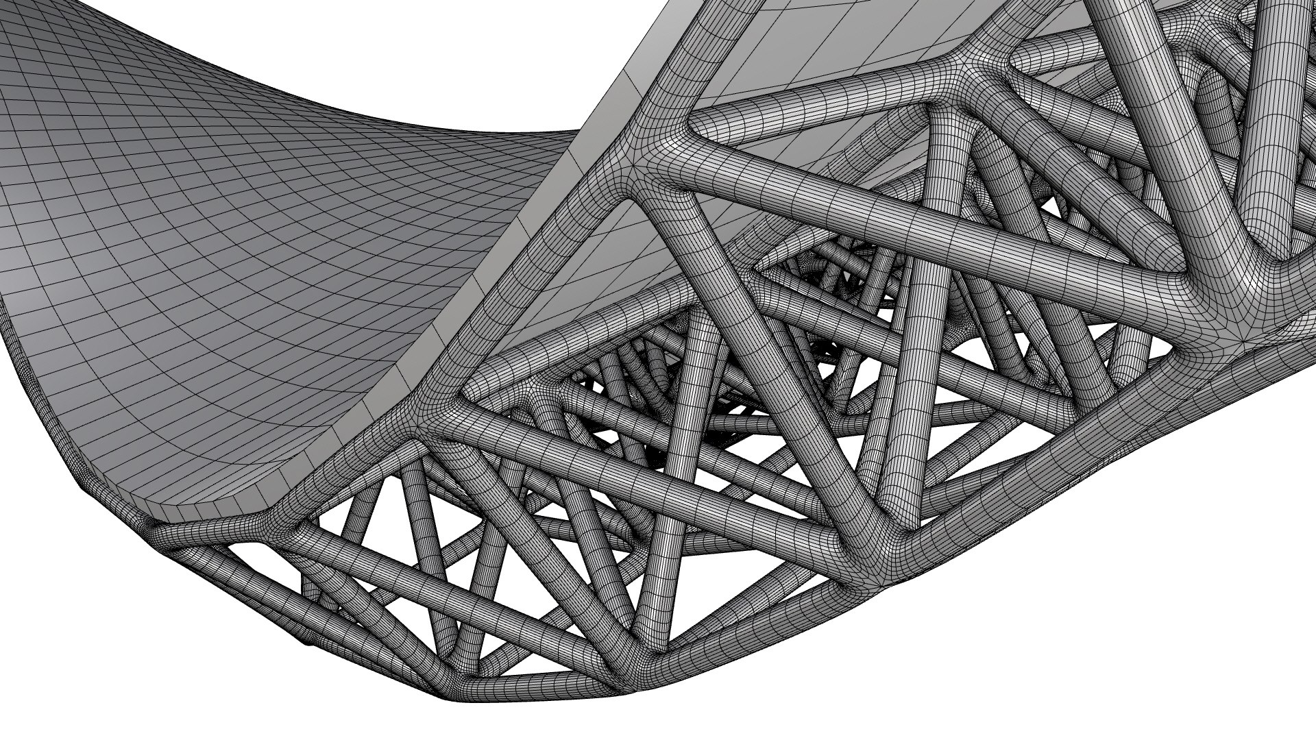 3D Model Wavy Space Truss System 01 - TurboSquid 2258863