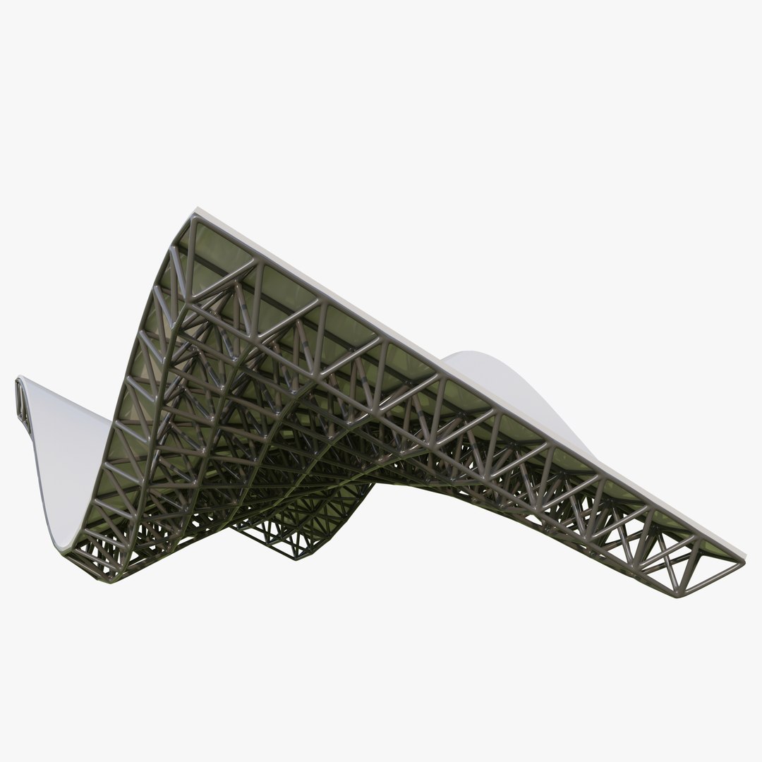 3D Model Wavy Space Truss System 01 - TurboSquid 2258863