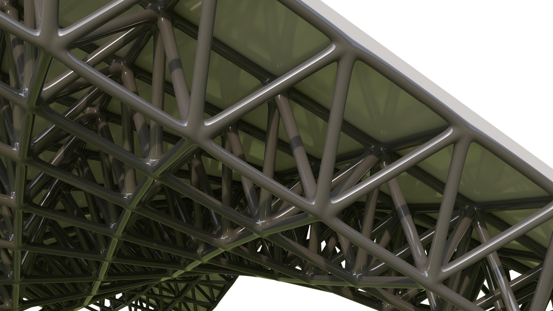 3D Model Wavy Space Truss System 01 - TurboSquid 2258863