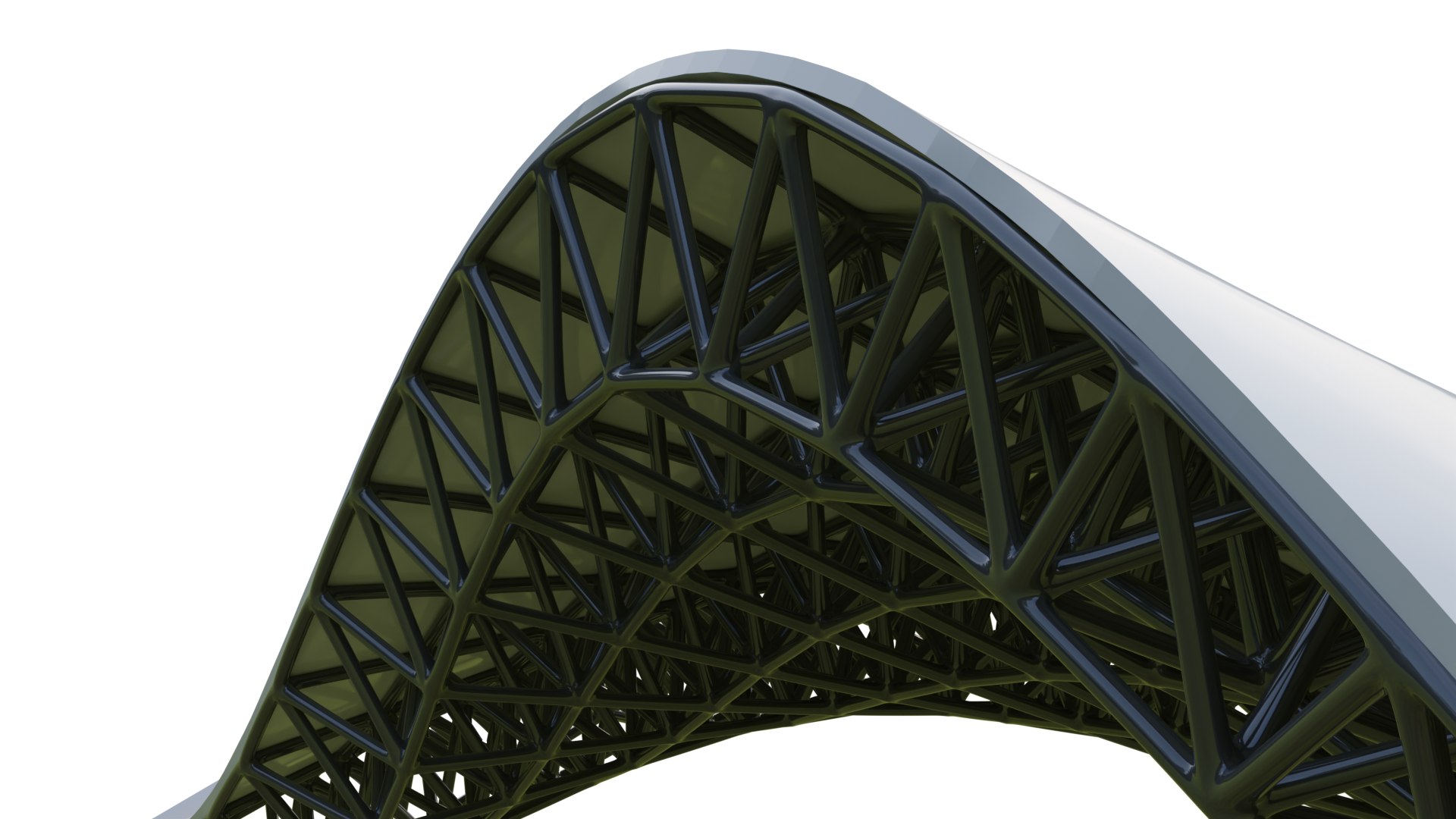 3D Model Wavy Space Truss System 01 - TurboSquid 2258863