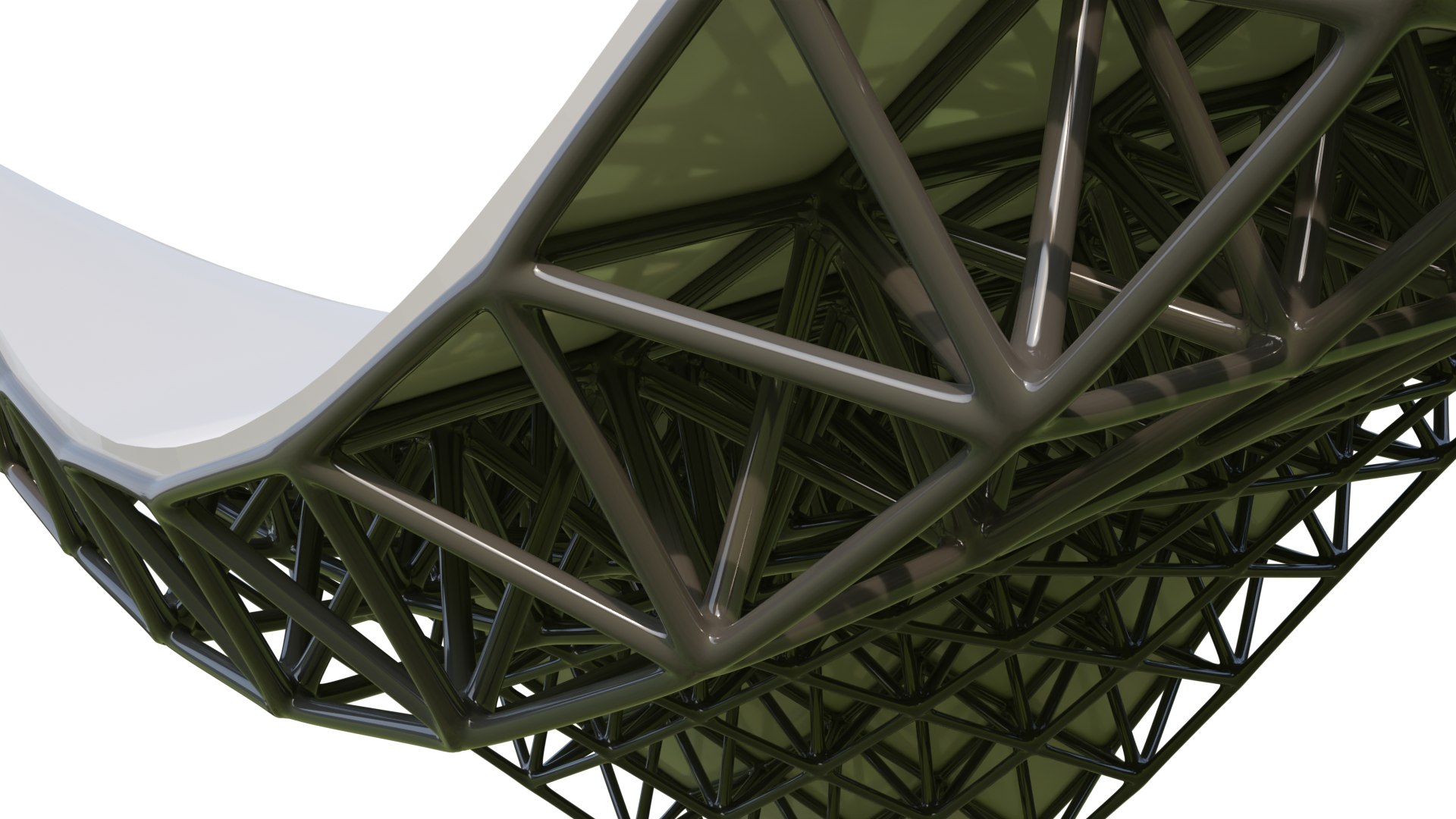 3D Model Wavy Space Truss System 01 - TurboSquid 2258863