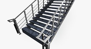 steel staircase 3d model