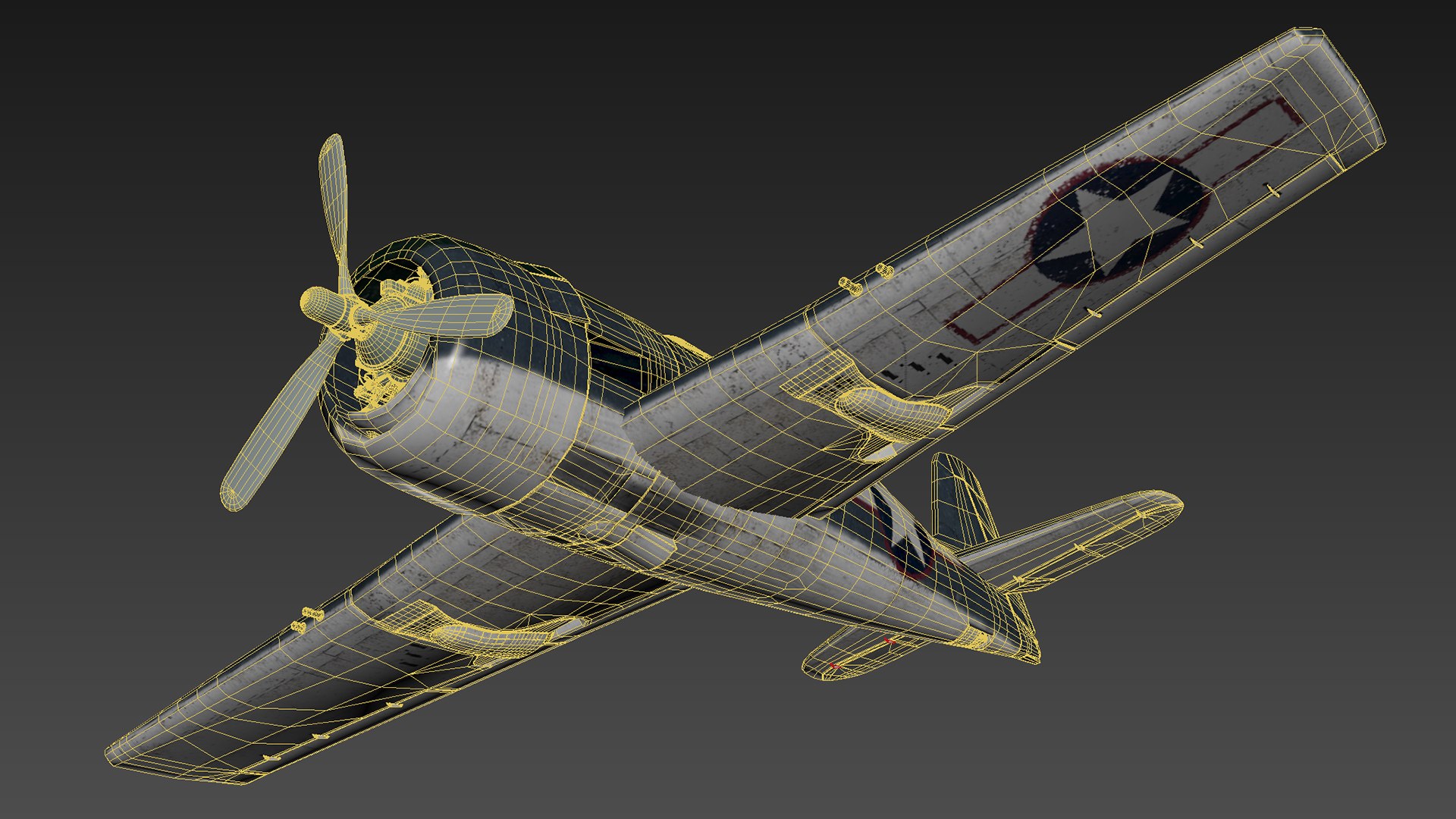 Grumman F6f Hellcat 3d Max