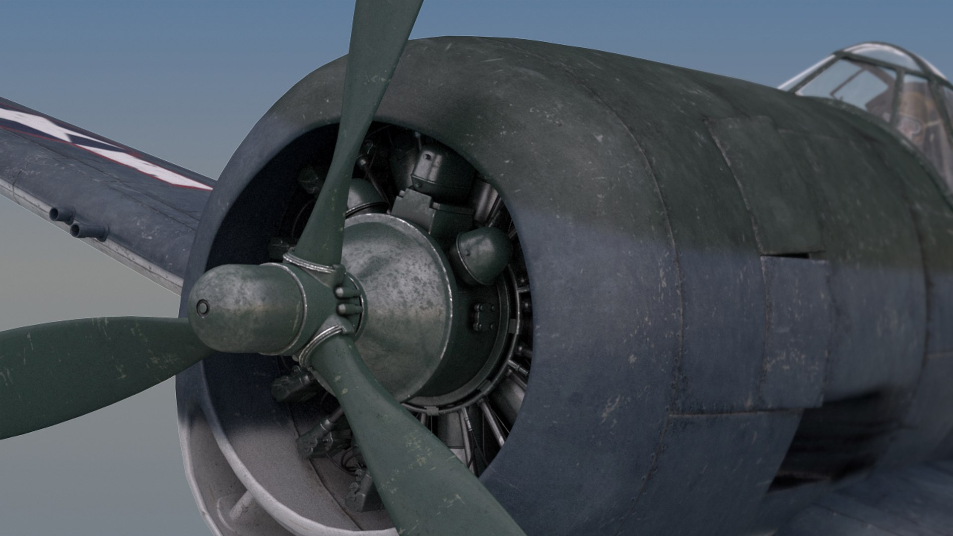 Grumman F6f Hellcat 3d Max