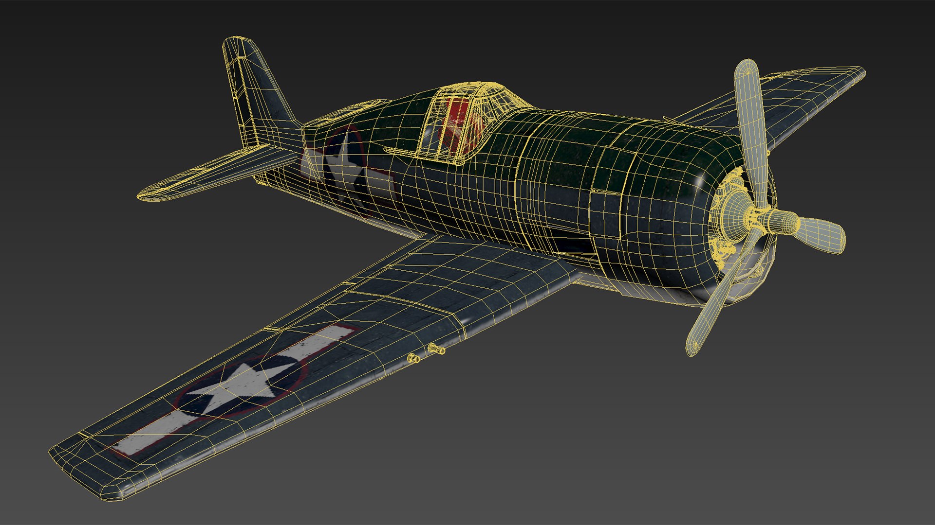 Grumman F6f Hellcat 3d Max