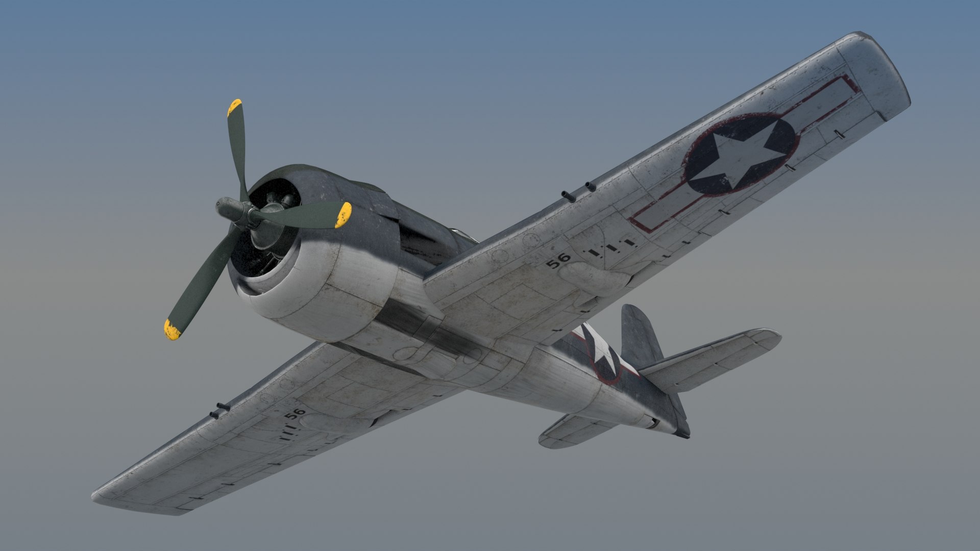 Grumman F6f Hellcat 3d Max