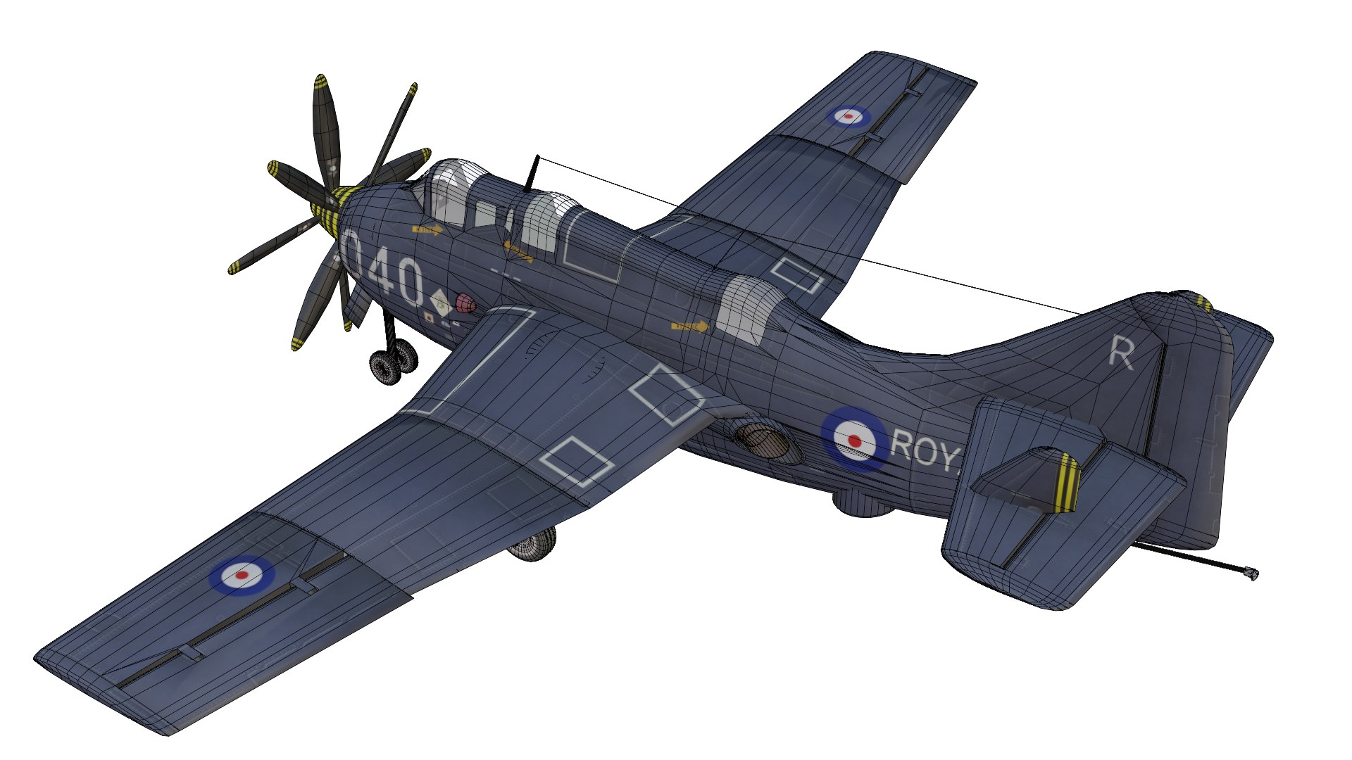 Fairey Gannet 3D Model - TurboSquid 2356034