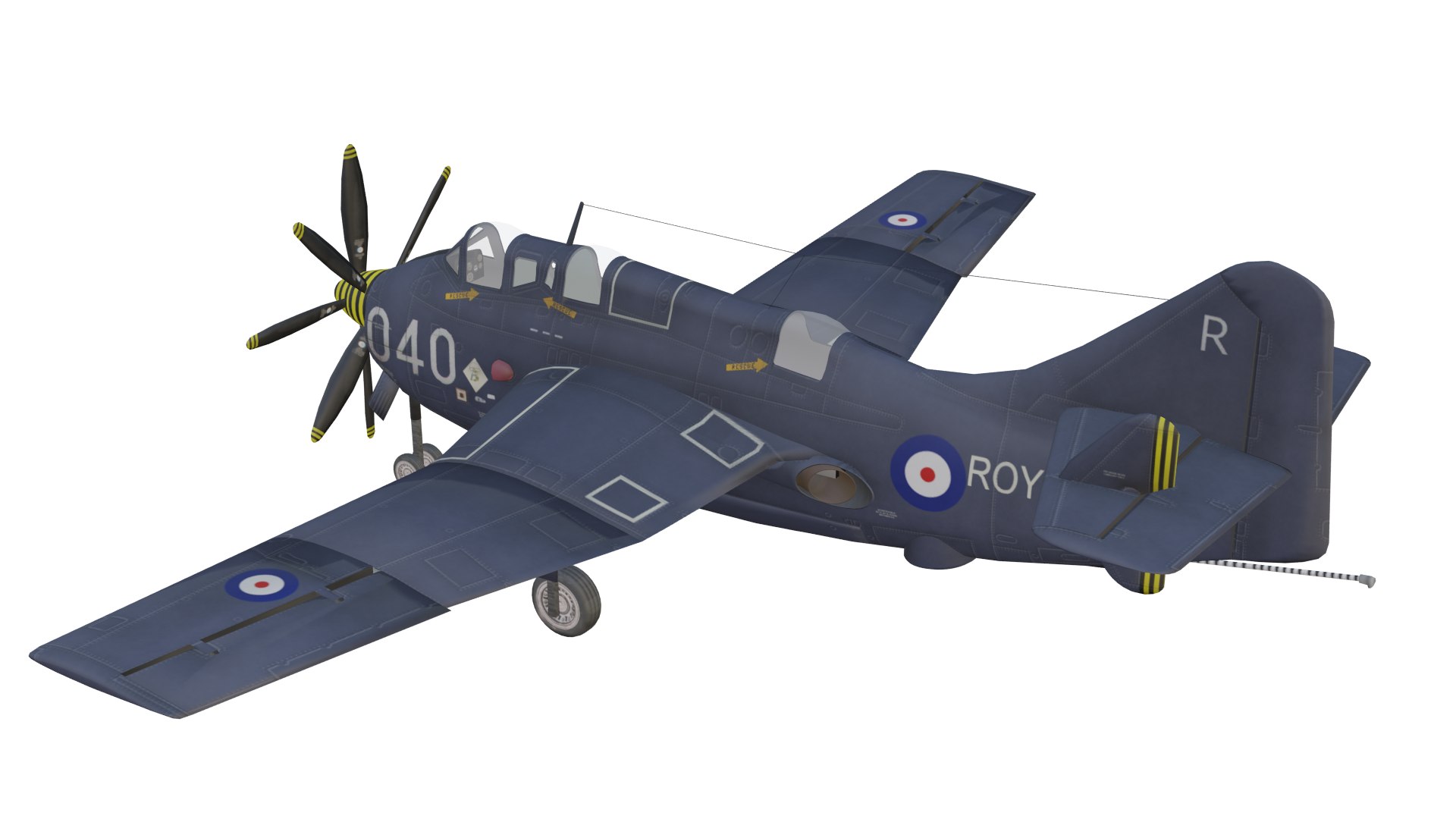 Fairey Gannet 3D Model - TurboSquid 2356034