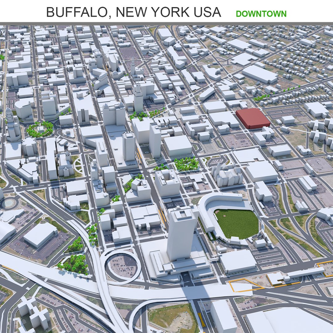 3D Buffalo Downtown New York USA - TurboSquid 1988719