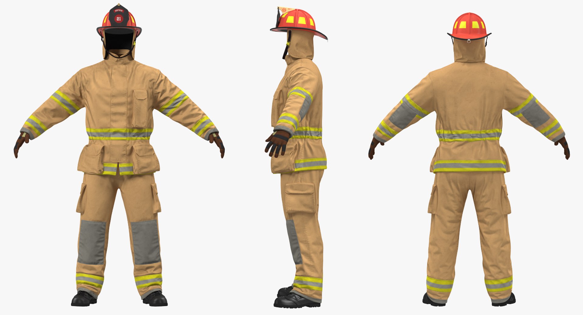 3D Firefighter Uniform Model - TurboSquid 1156731