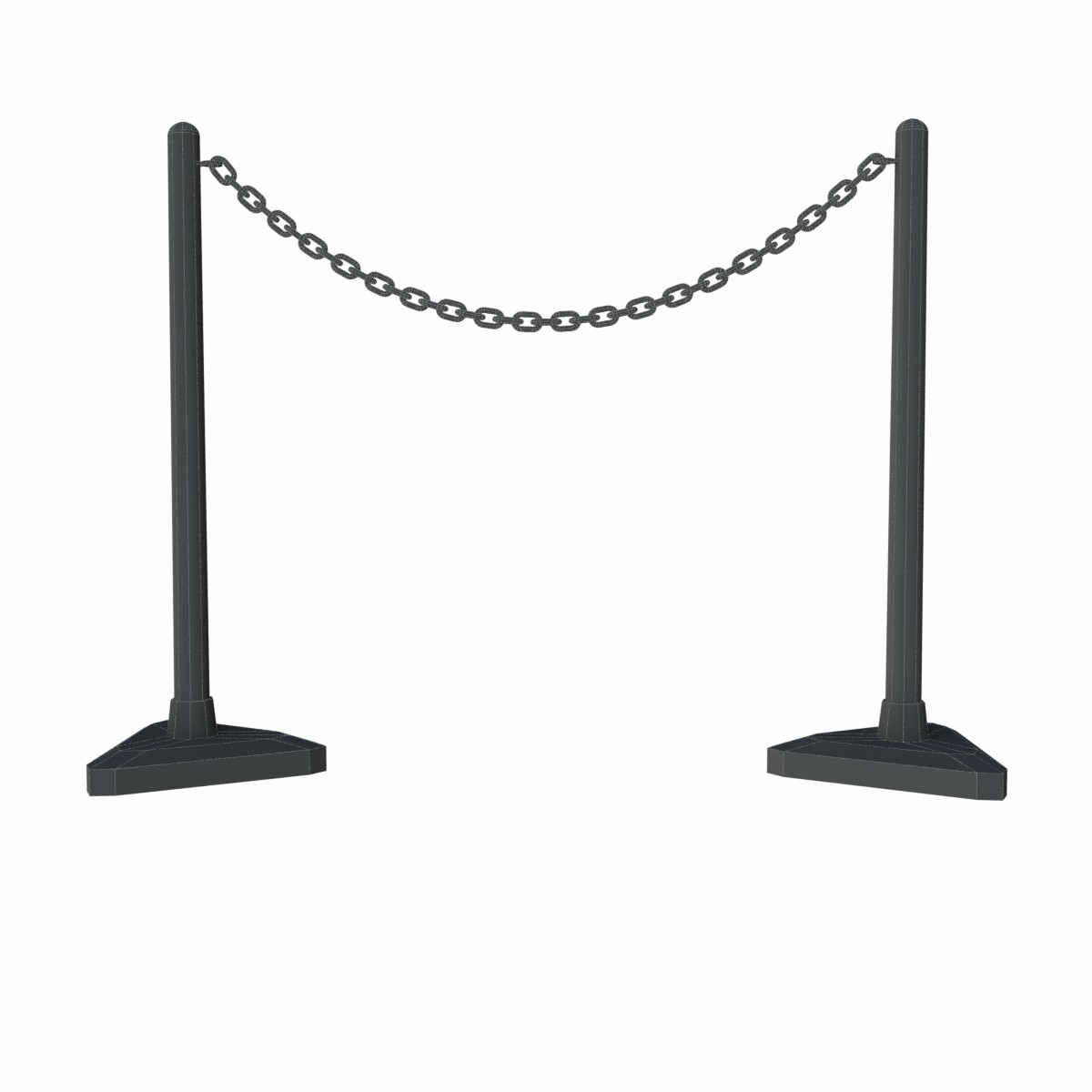 3D traffic barrier chain - TurboSquid 1632691