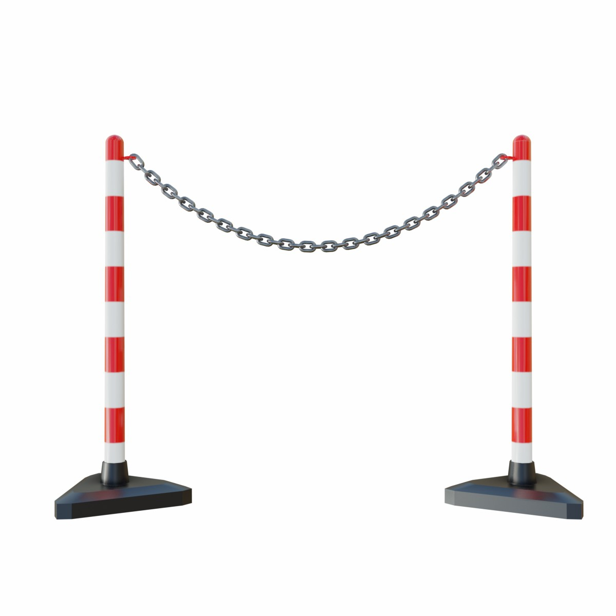 3D traffic barrier chain - TurboSquid 1632691