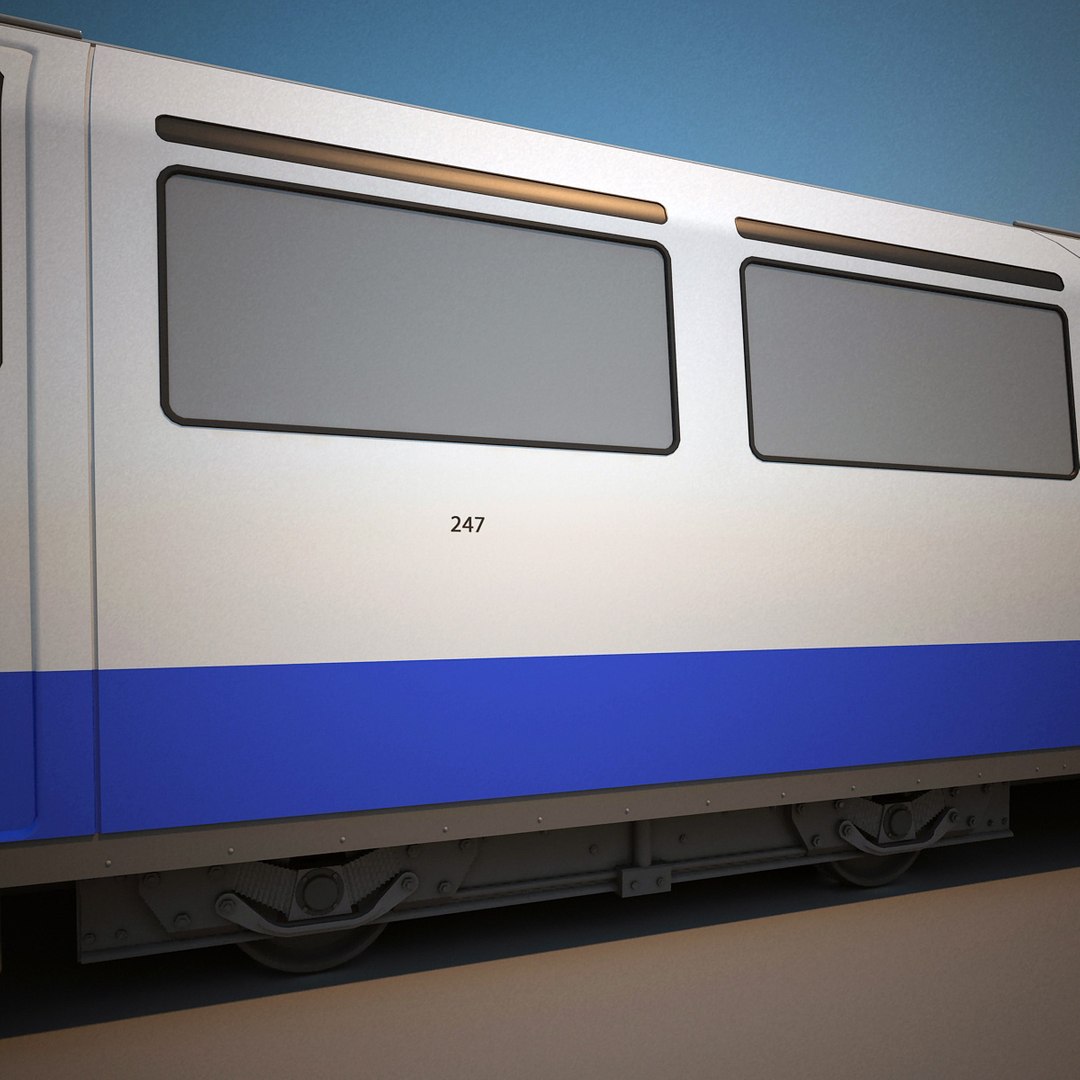 3d Obj Realistic London Underground Train