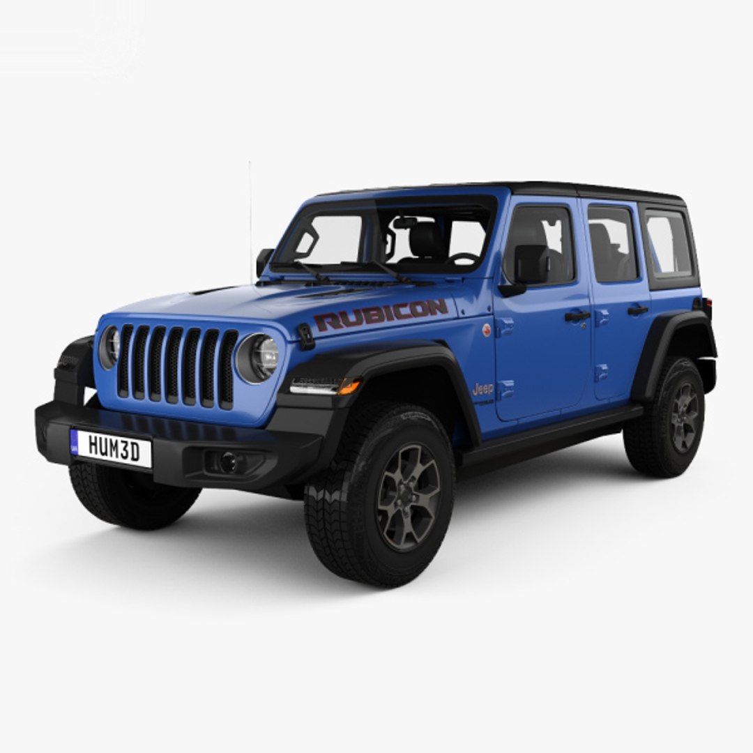 modèle 3D de Jeep Wrangler 4 portes Unlimited Rubicon avec intérieur HQ ...