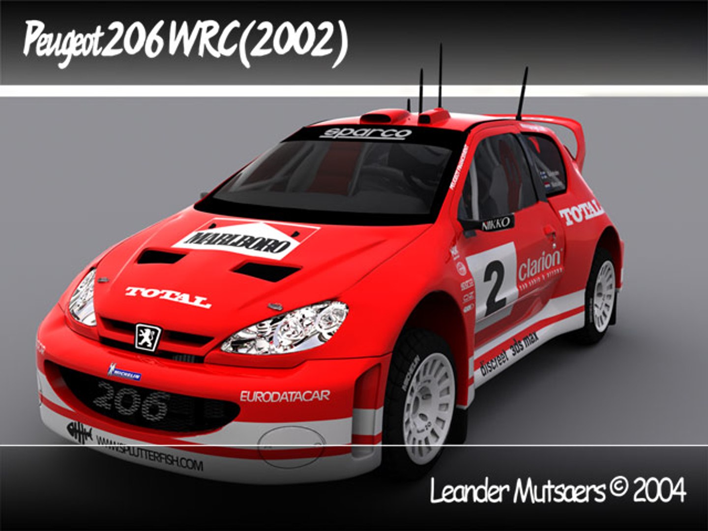 Car 2002 Wrc Peugeot 3d Model