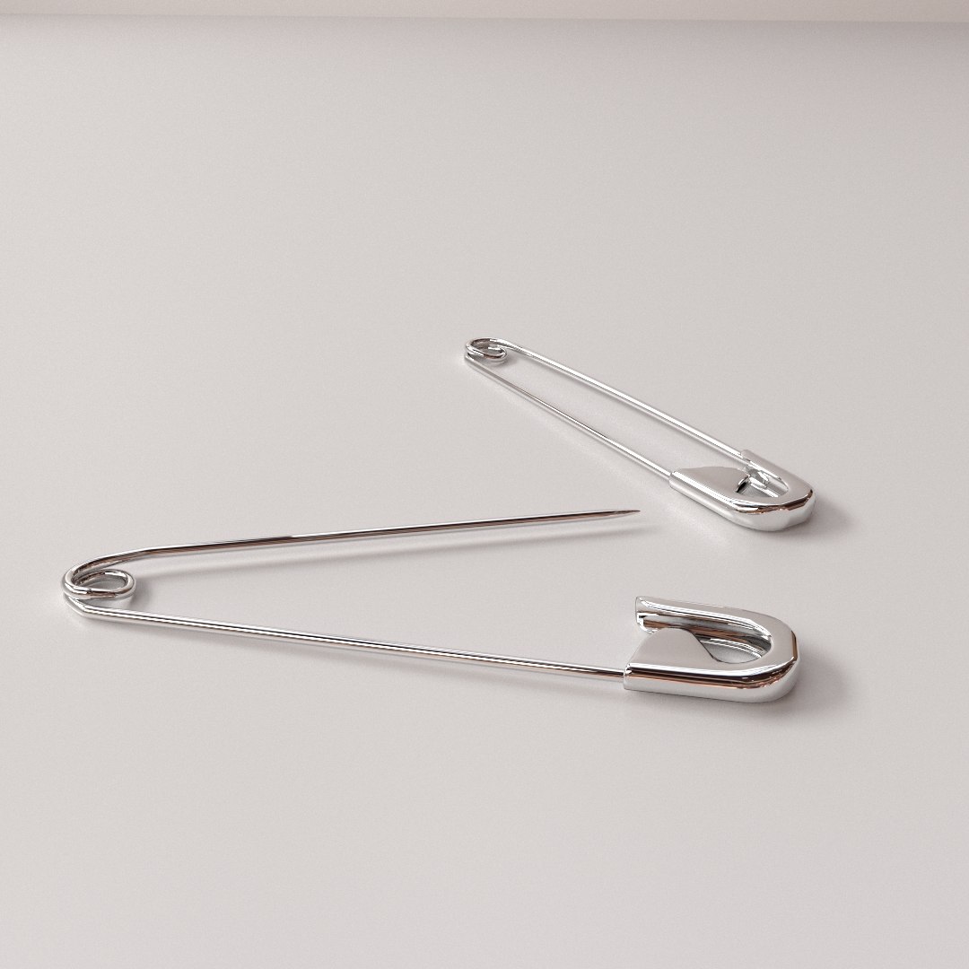 safety pin 3d model