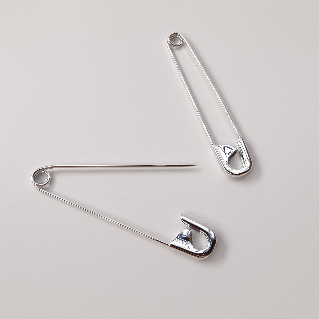 safety pin 3d model