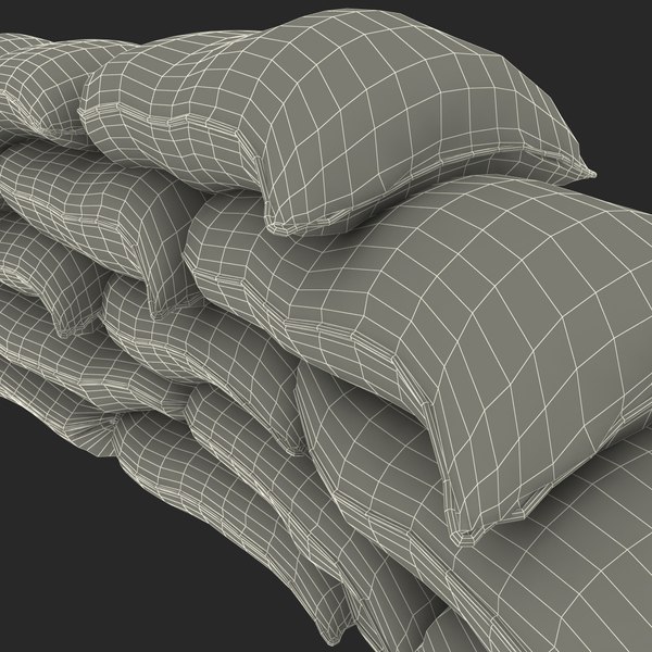 c4d sandbags barricade