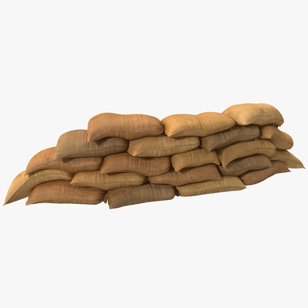 c4d sandbags barricade