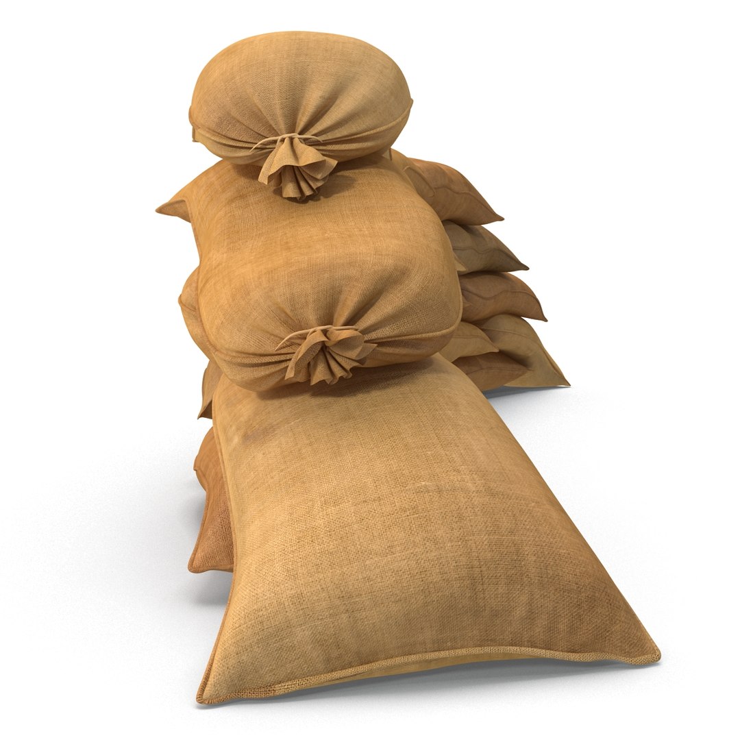 c4d sandbags barricade