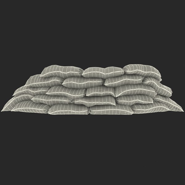 c4d sandbags barricade