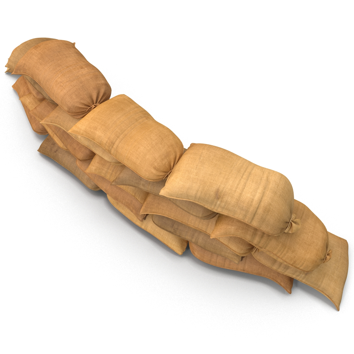 c4d sandbags barricade