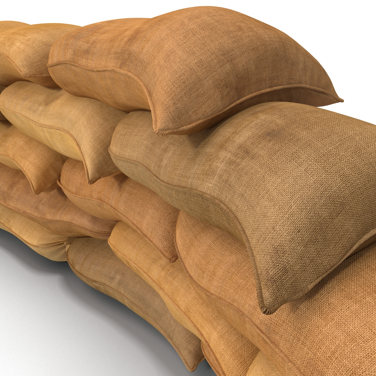 c4d sandbags barricade
