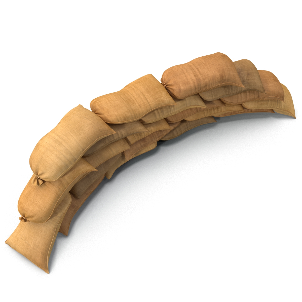 c4d sandbags barricade