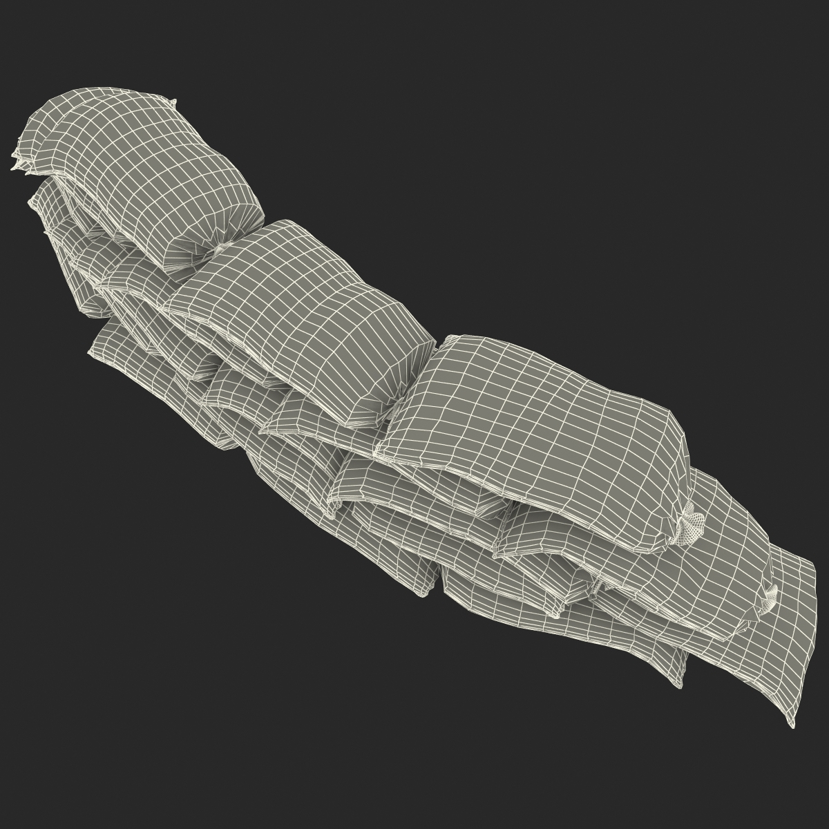 c4d sandbags barricade