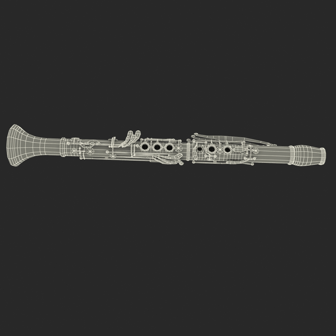 3d Clarinet Musical Instrument Model