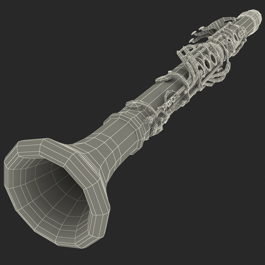 3d Clarinet Musical Instrument Model