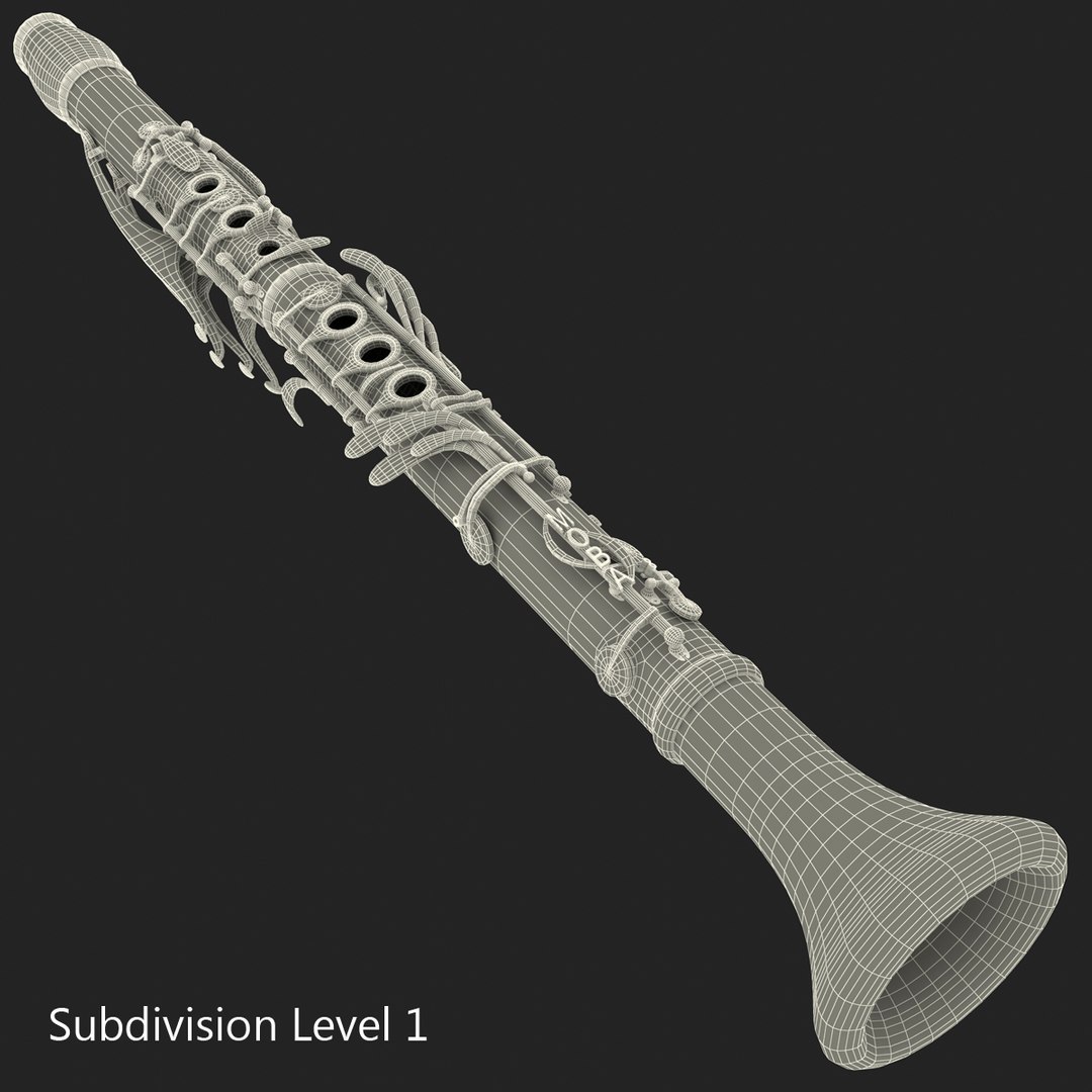 3d Clarinet Musical Instrument Model