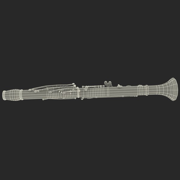 3d clarinet musical instrument model