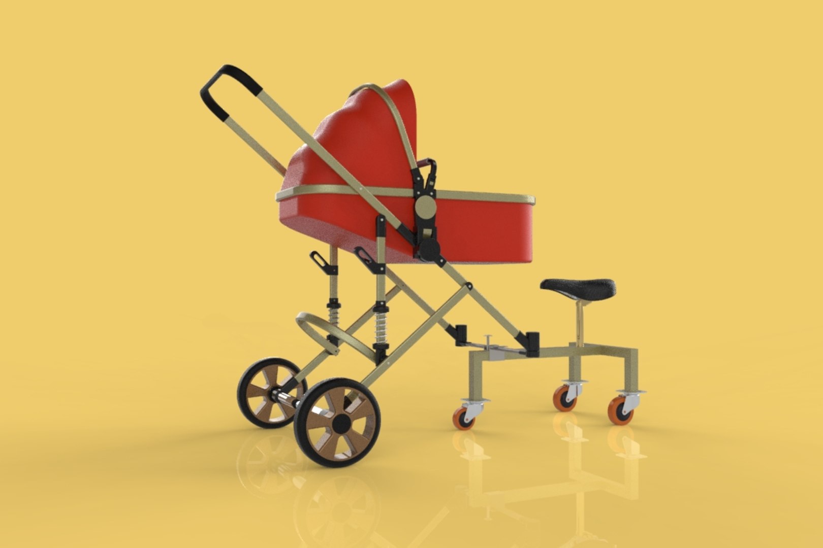 STROLLER BABY INFANT TRIKE TROLLEY DRIVER TRAVEL Model - TurboSquid 1824184