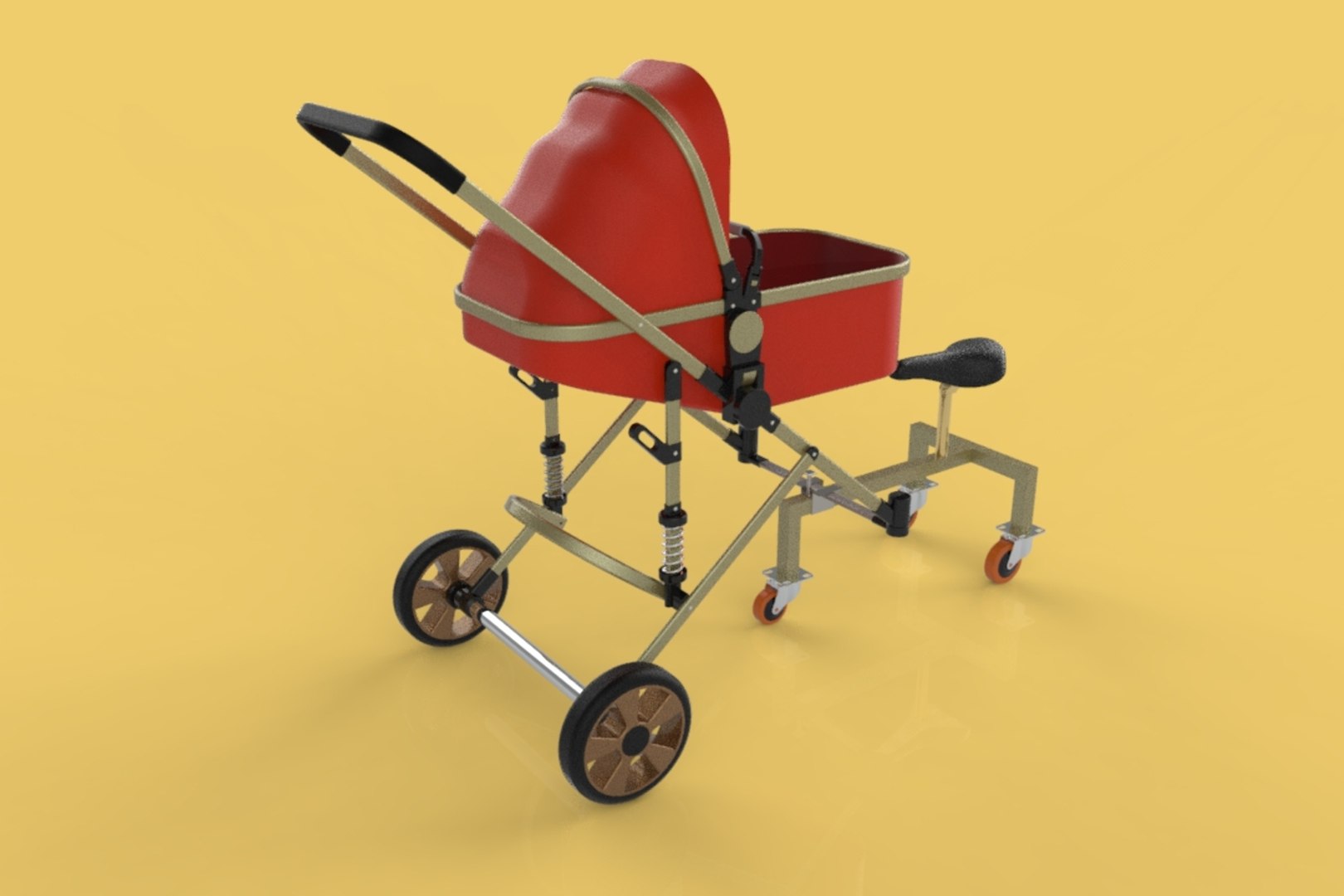STROLLER BABY INFANT TRIKE TROLLEY DRIVER TRAVEL Model - TurboSquid 1824184