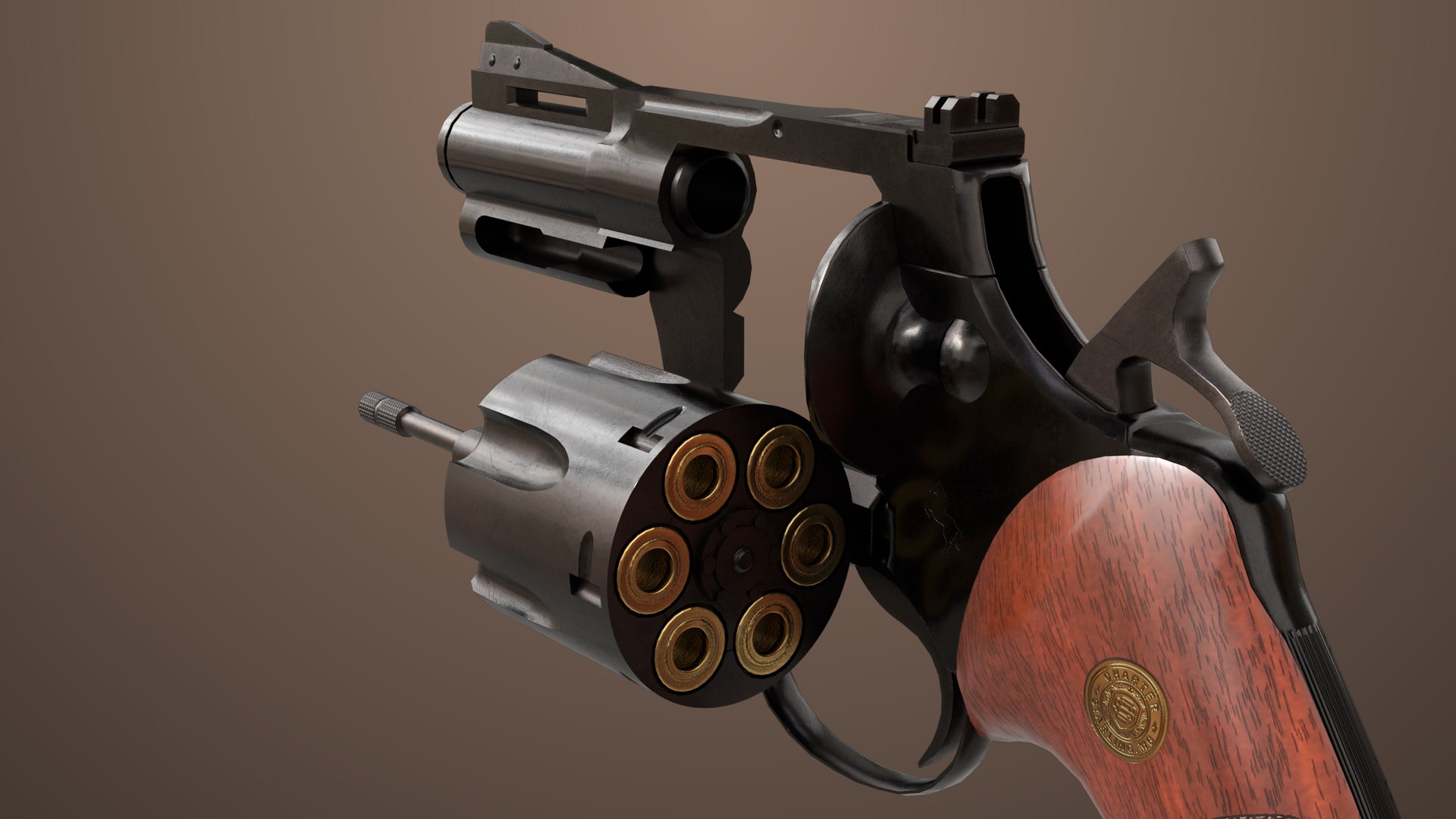 3D Revolver 05 Small Black All PBR Unity UE Textures - TurboSquid 2183835