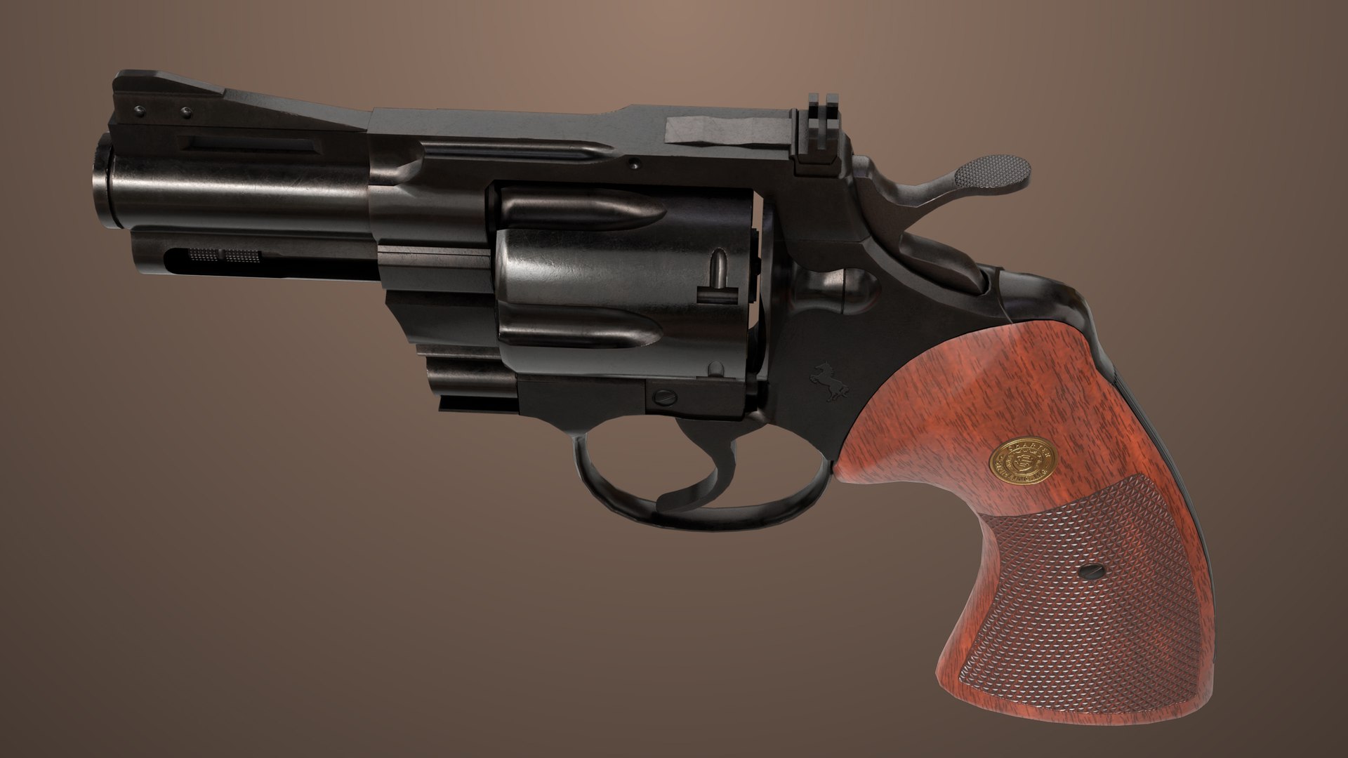3D Revolver 05 Small Black All PBR Unity UE Textures - TurboSquid 2183835