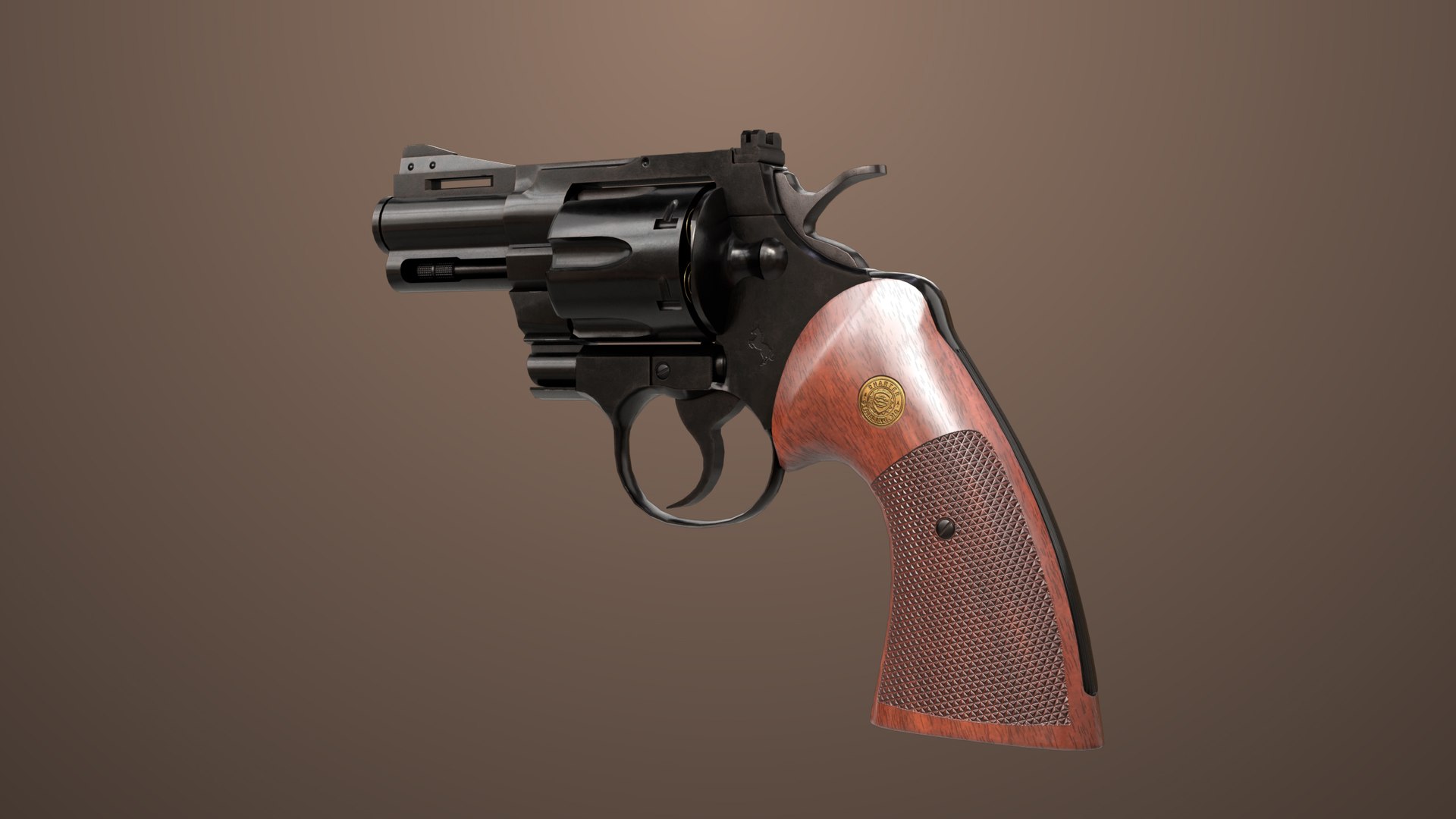 3D Revolver 05 Small Black All PBR Unity UE Textures - TurboSquid 2183835