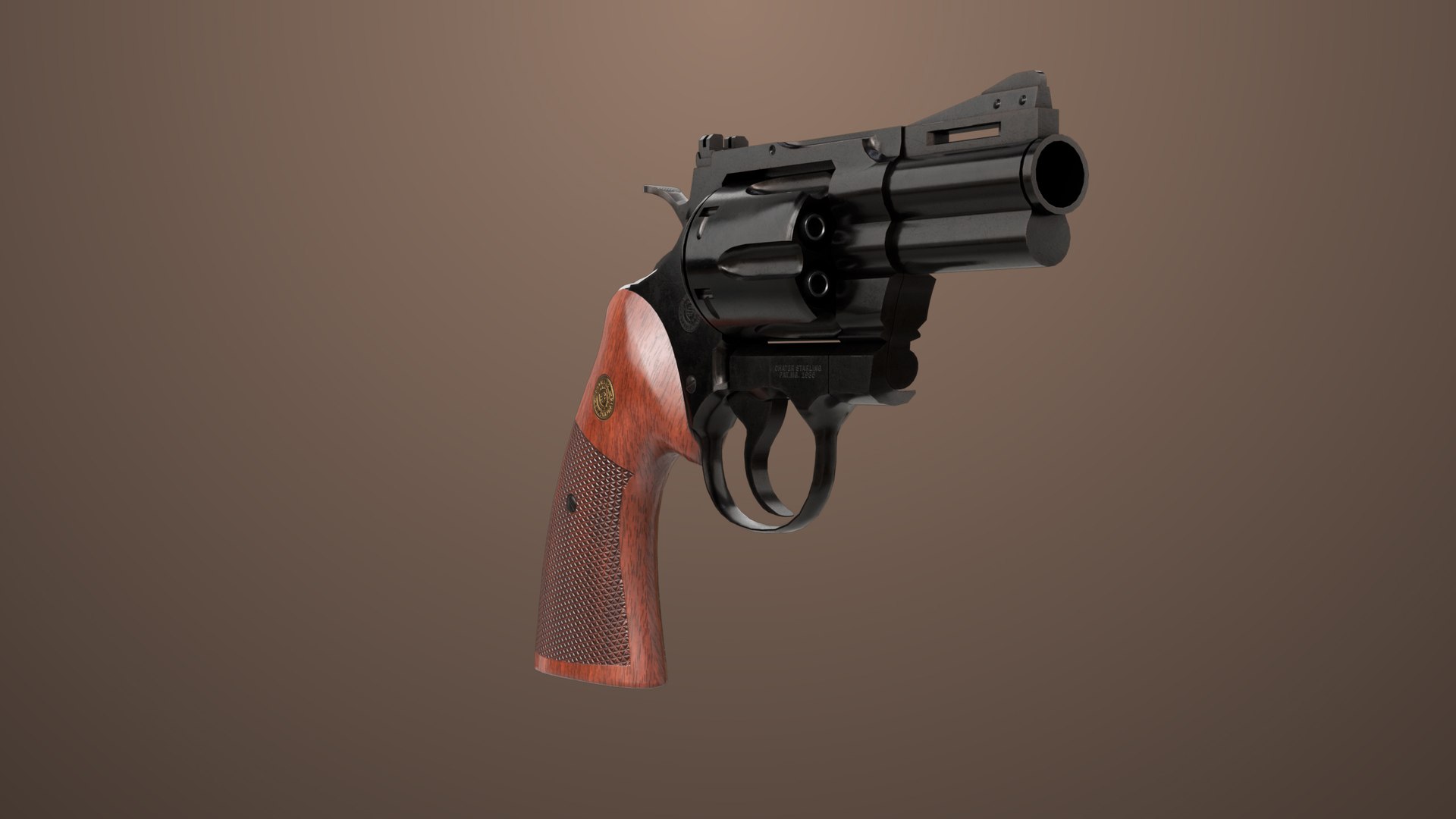 3D Revolver 05 Small Black All PBR Unity UE Textures - TurboSquid 2183835