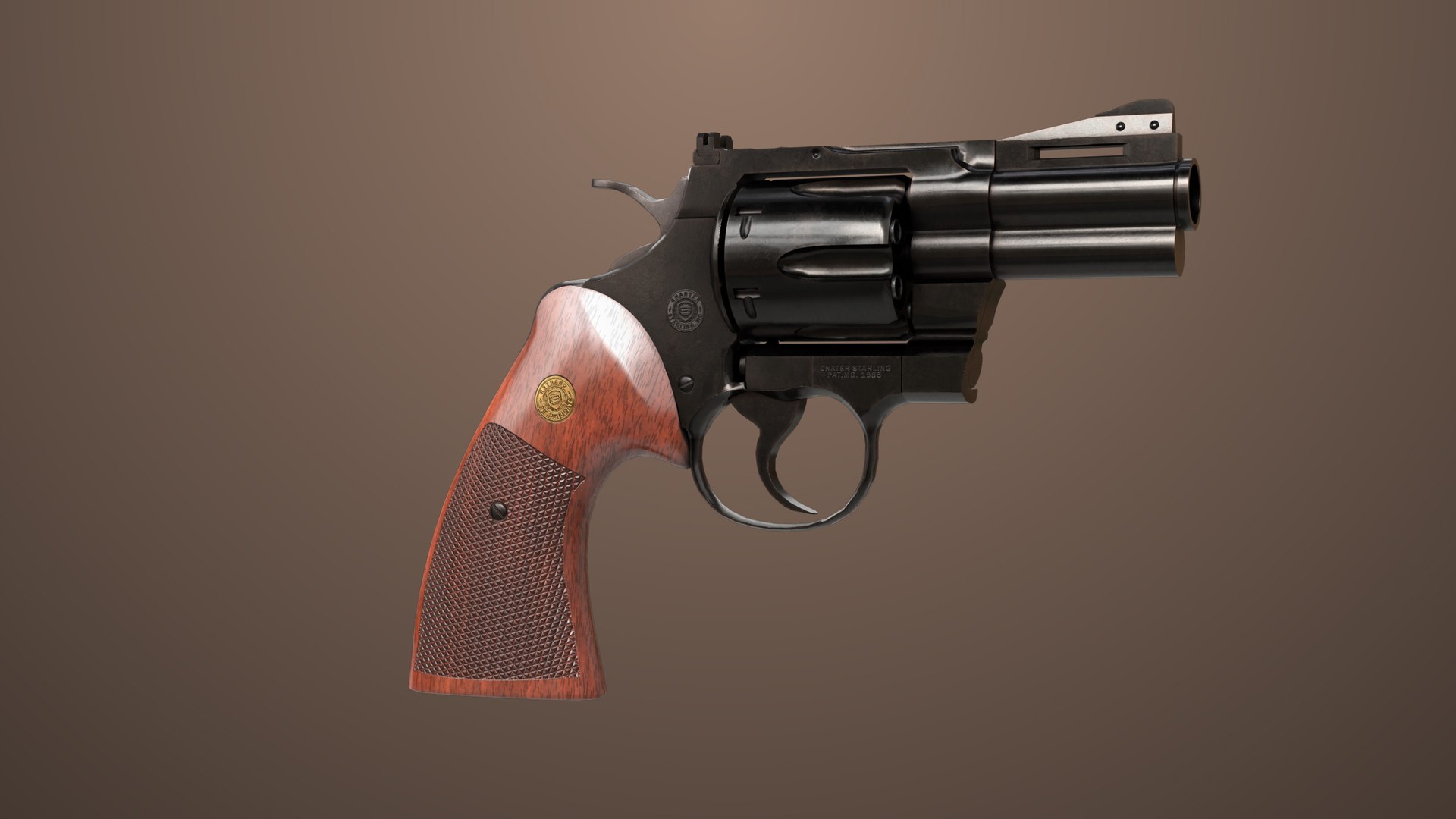 3D Revolver 05 Small Black All PBR Unity UE Textures - TurboSquid 2183835