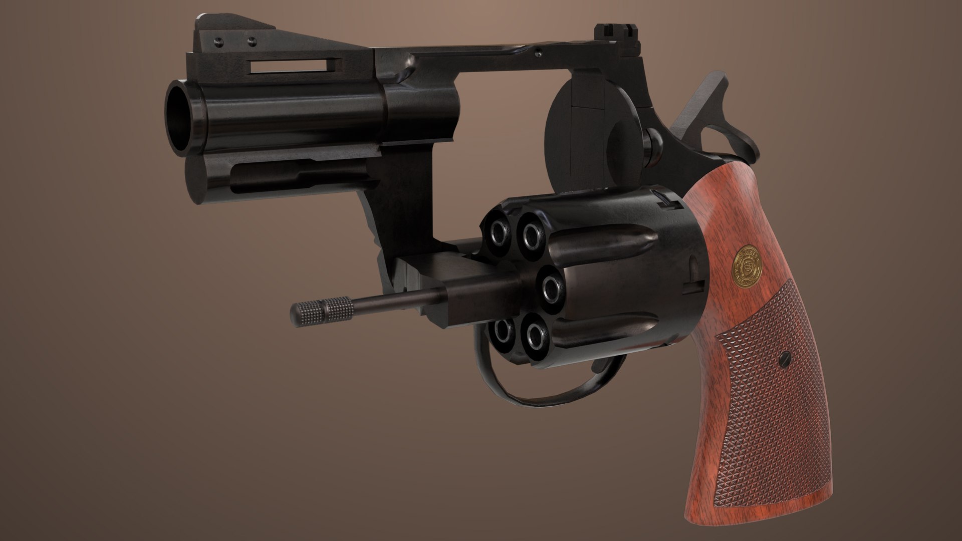 3D Revolver 05 Small Black All PBR Unity UE Textures - TurboSquid 2183835