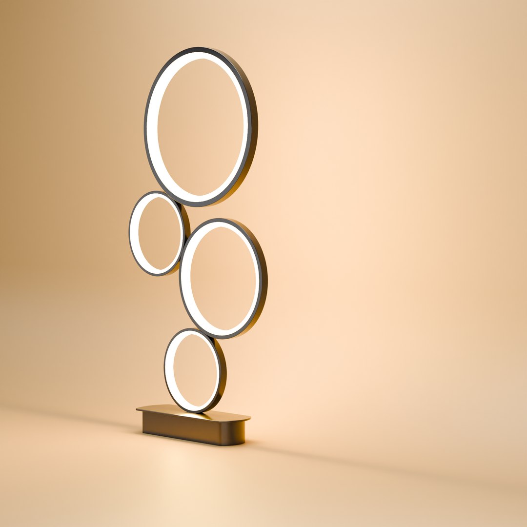 3D Modern Round Lamp Model - TurboSquid 2181286
