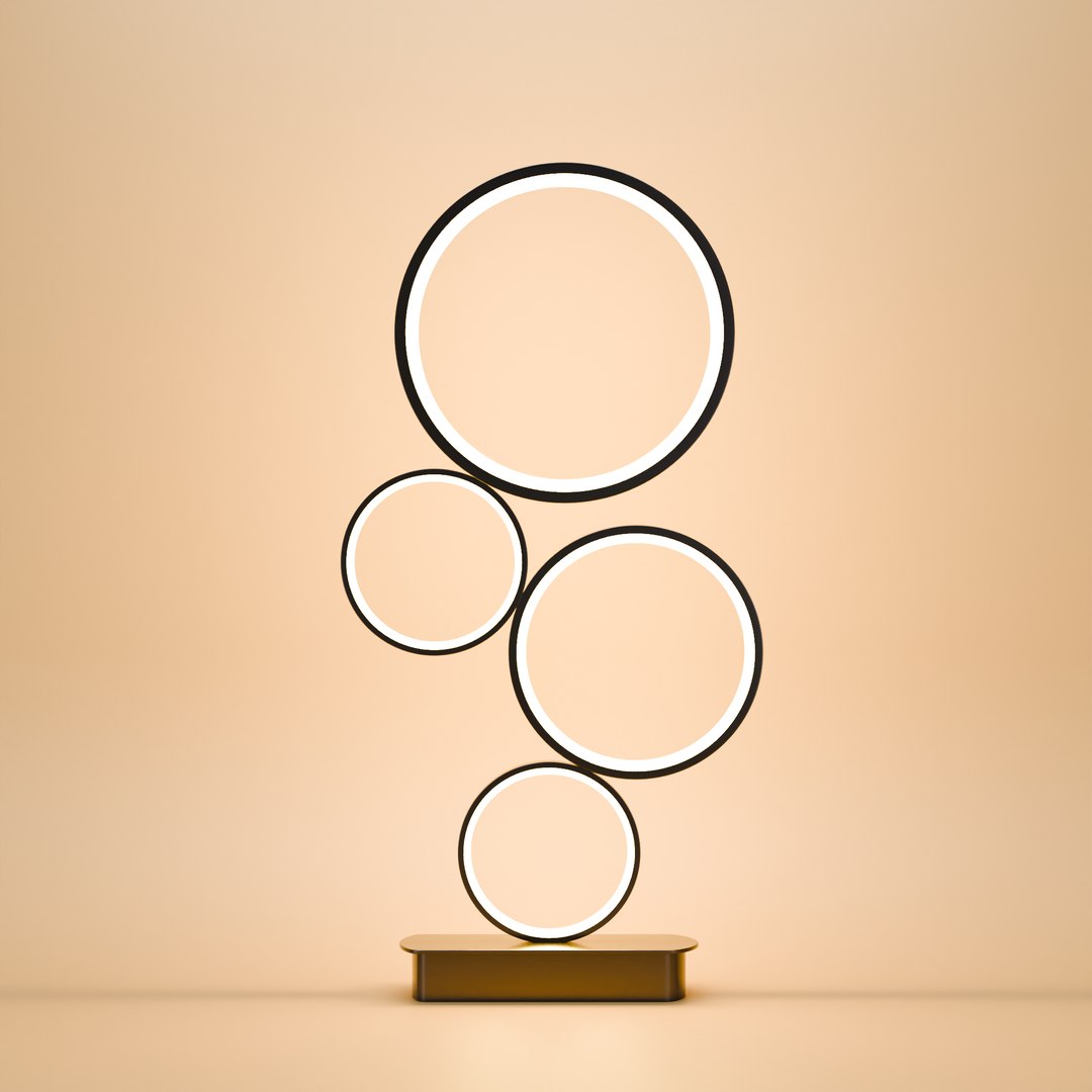 3D Modern Round Lamp Model - TurboSquid 2181286